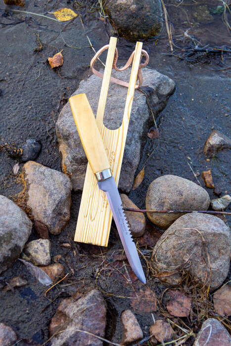Fish Knife with Wooden Sheath
